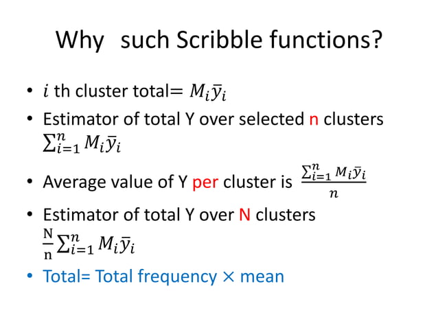 Stat 3203 -cluster and multi-stage sampling | PPTX