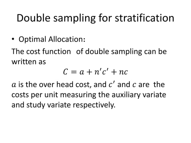 Stat 3203 -multphase sampling | PPTX | Physics | Science