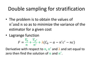 Stat 3203 -multphase sampling | PPTX | Physics | Science