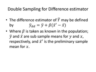 Stat 3203 -multphase sampling | PPTX | Physics | Science