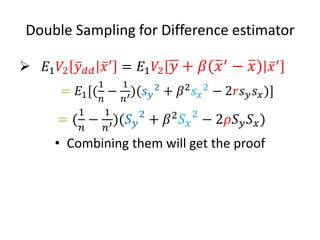Stat 3203 -multphase sampling | PPTX | Physics | Science