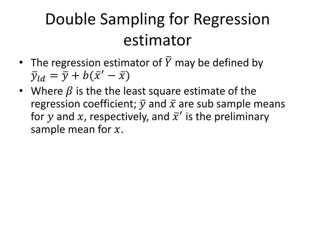 Stat 3203 -multphase sampling | PPTX | Physics | Science