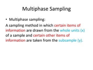 Stat 3203 -multphase sampling | PPTX | Physics | Science