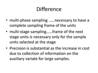Stat 3203 -multphase sampling | PPTX | Physics | Science