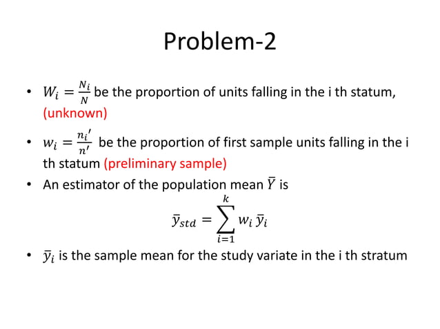 Stat 3203 -multphase sampling | PPTX | Physics | Science