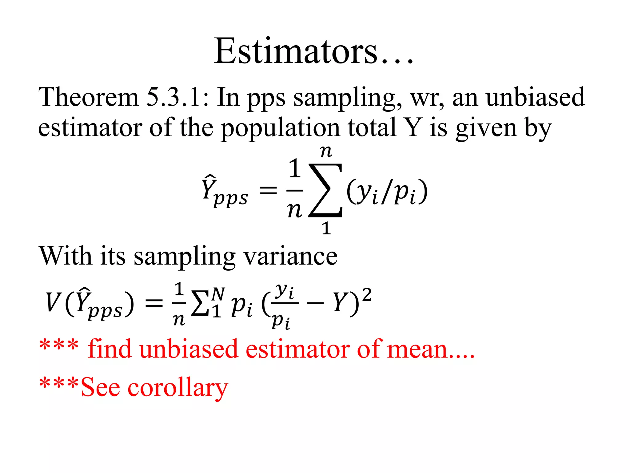 Stat 3203 -pps sampling | PPTX