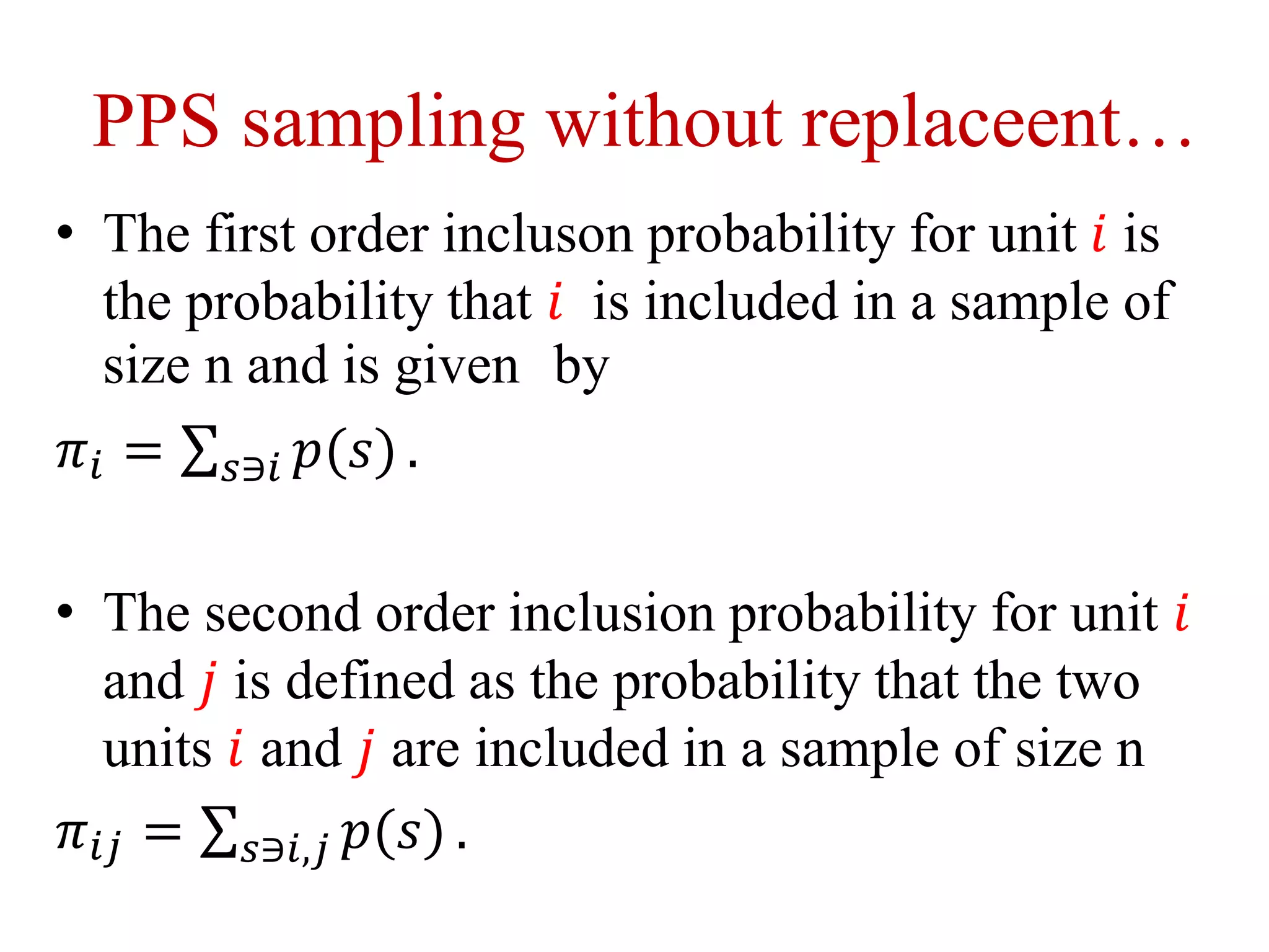 Stat 3203 -pps sampling | PPTX