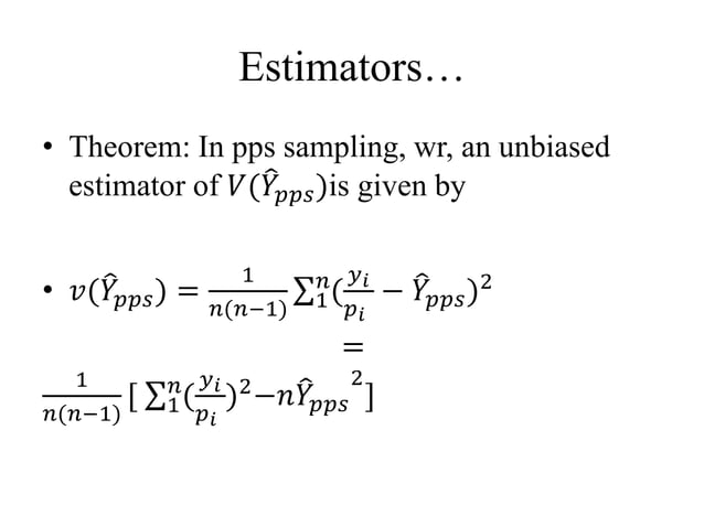 Stat 3203 -pps sampling | PPTX | Physics | Science