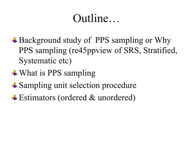 Stat 3203 -pps sampling | PPTX | Physics | Science