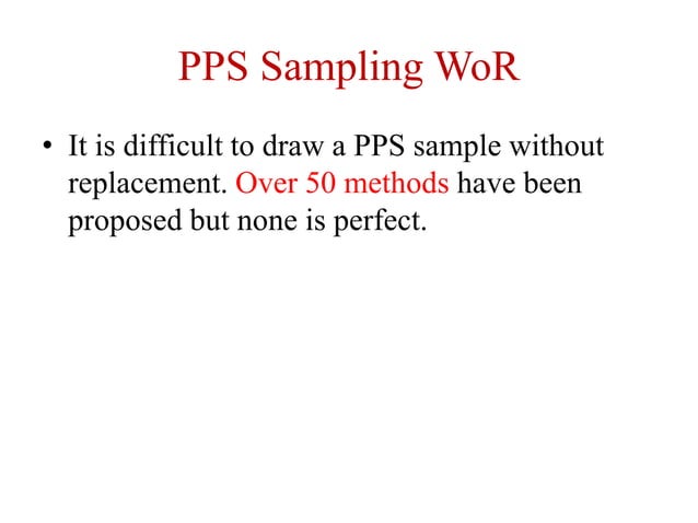 Stat 3203 -pps sampling | PPTX | Physics | Science