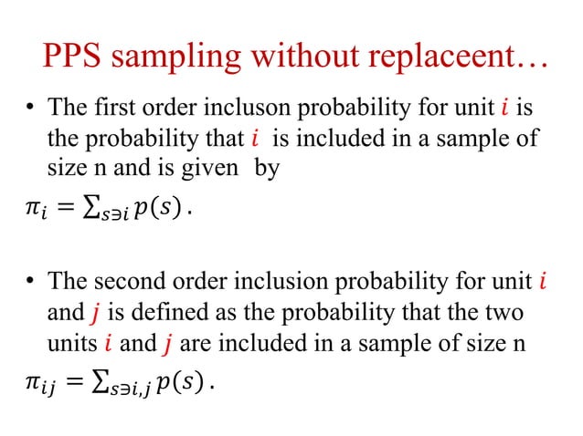 Stat 3203 -pps sampling | PPTX | Physics | Science