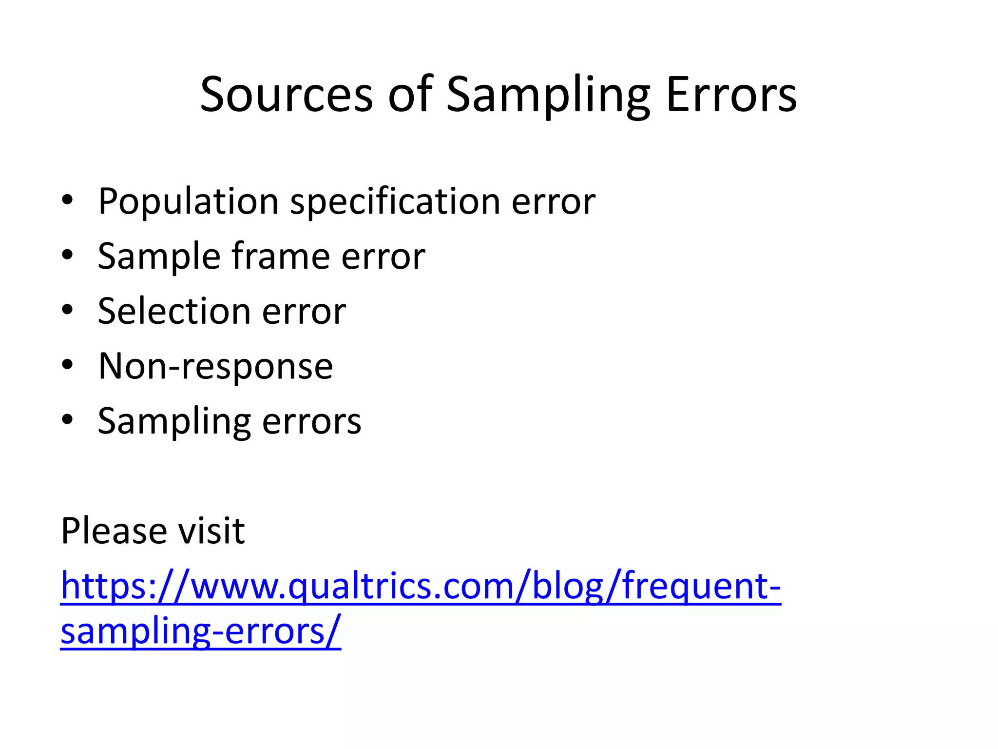Stat 3203 -sampling errors and non-sampling errors | PPT Stat 3203 -sampling errors and non-sampling errors | PPT