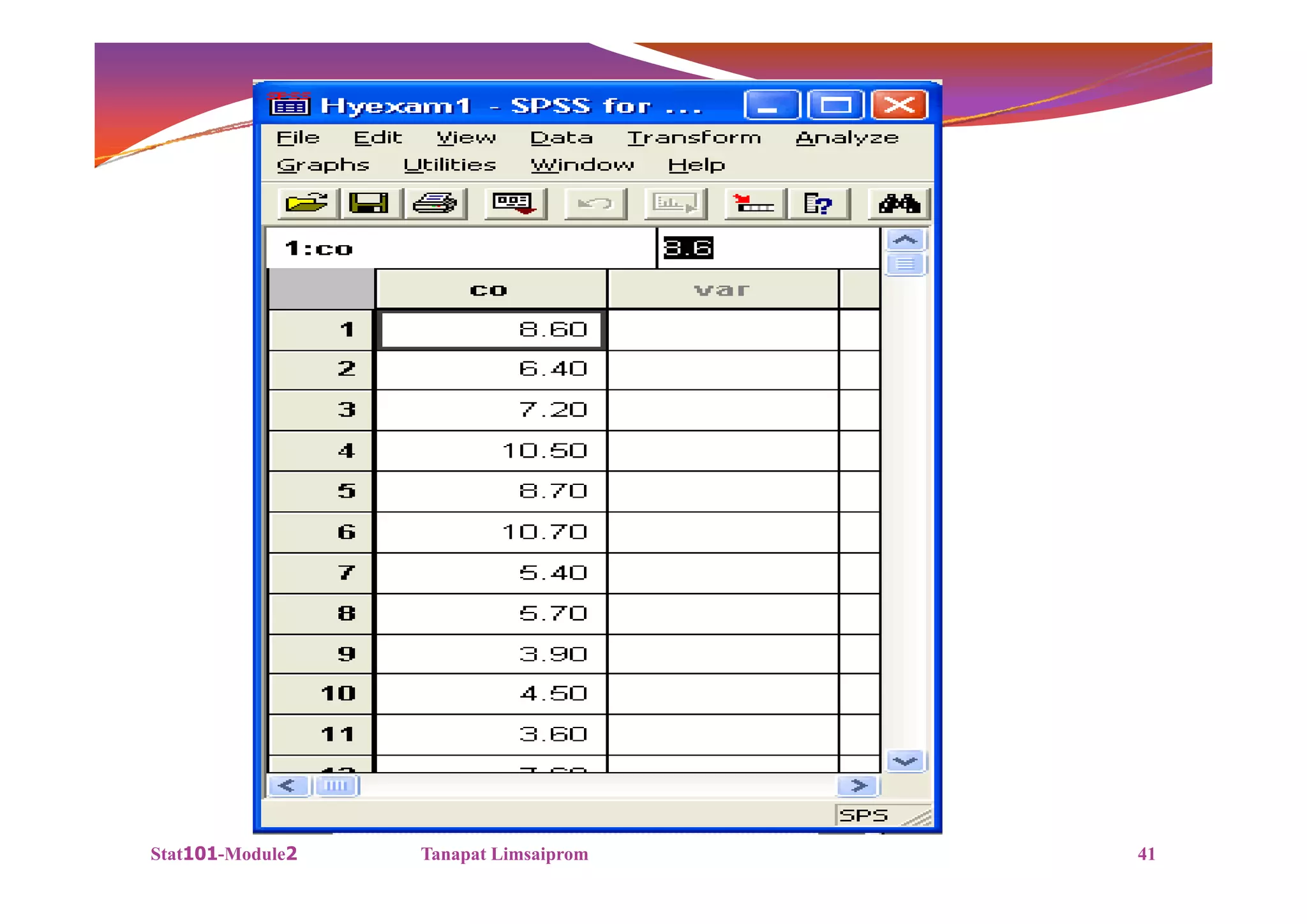 Stat 101 Module2 การวิเคราะห์และแปลผล | PDF