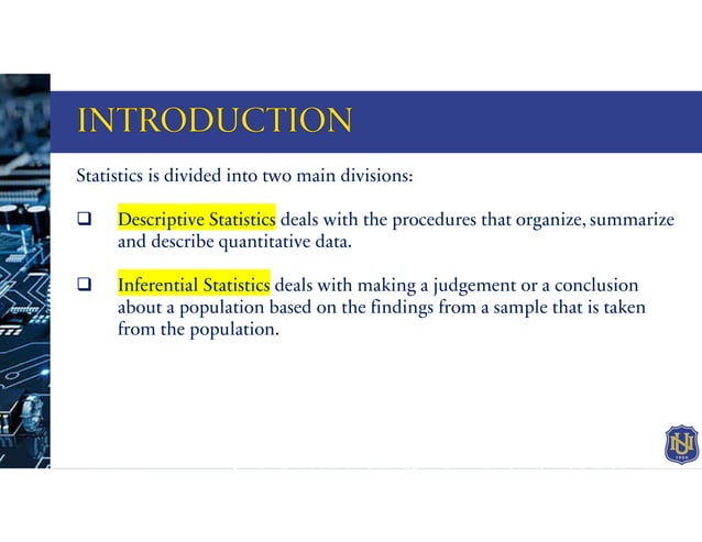 Statistics for Engineers - Introductions | PPT