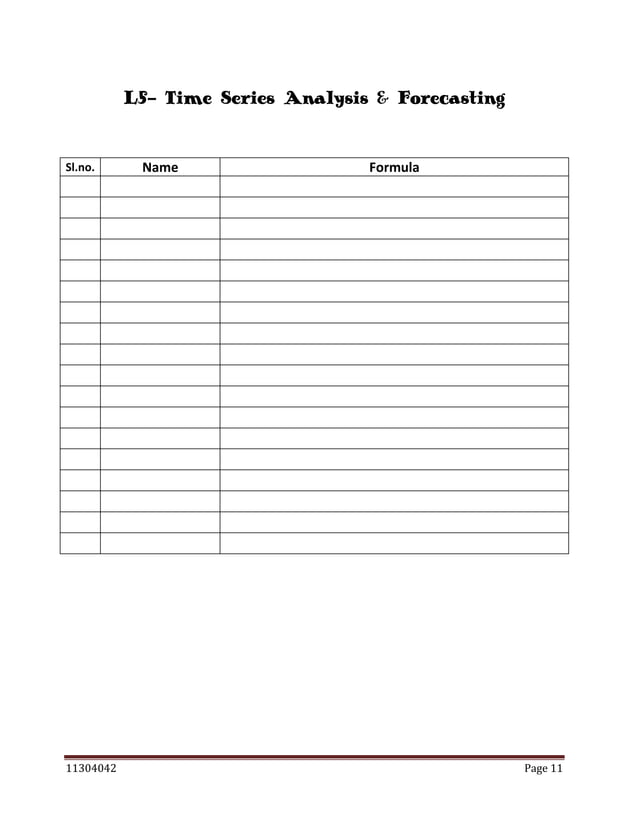 Stat 101 formulae sheet | DOCX | Physics | Science