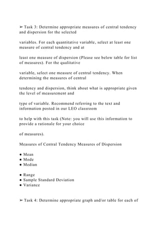 STAT200 Assignment #1 - Descriptive Statistics Analysis Plan - Te.docx