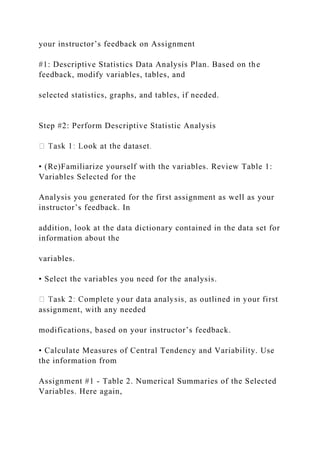 STAT200 Assignment #2 - Descriptive Statistics Analysis and.docx