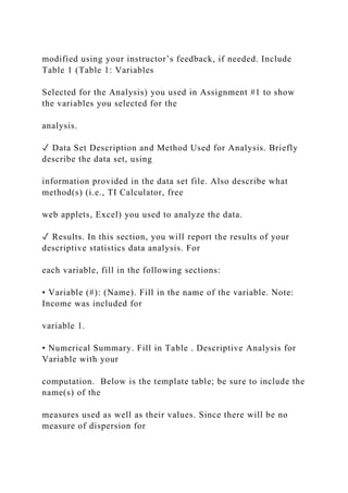 STAT200 Assignment #2 - Descriptive Statistics Analysis and.docx