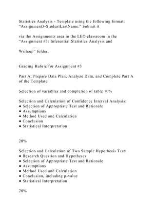 STAT200 Introduction to Statistics Dataset for Written Assig.docx