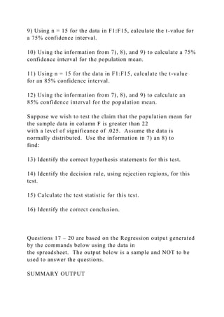 STAT 3309SOS 3312 Excel AssignmentUsing the Excel file ST.docx
