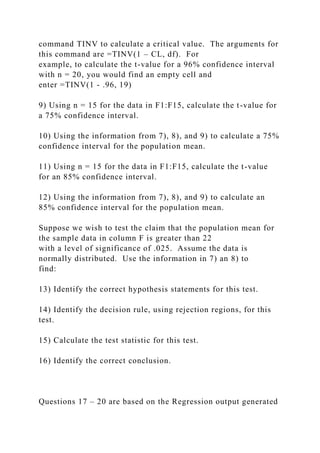 STAT 3309SOS 3312 Excel AssignmentUsing the Excel file ST.docx