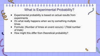 Exploring Theoretical vs. Experimental Probability Through Hands-On ...