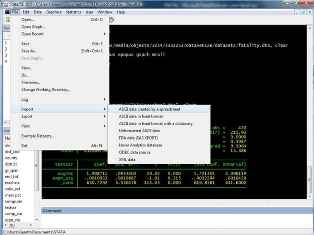 STATA - Importing Data | PPTX