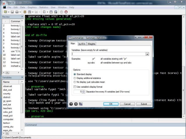 Stata Summary Statistics Pptx Technology And Computing