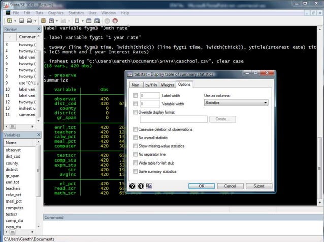 Stata Summary Statistics Pptx Technology And Computing
