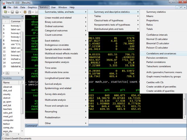 Stata Summary Statistics Ppt