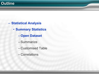 STATA - Summary Statistics | PPTX | Technology & Computing