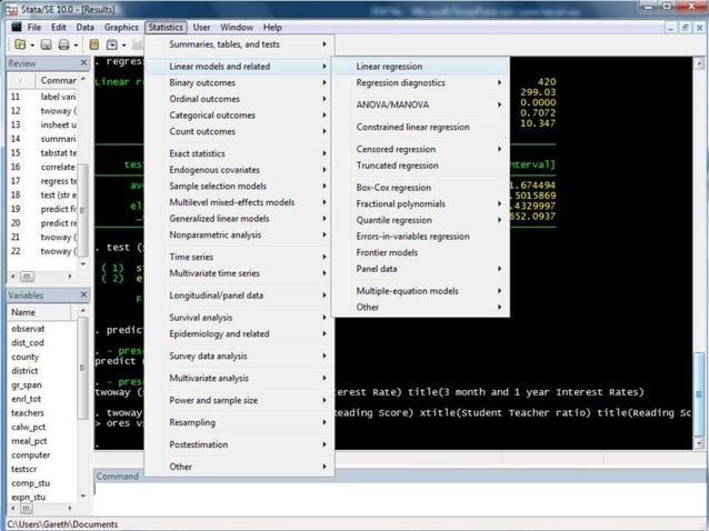 STATA - Linear Regressions | PPTX