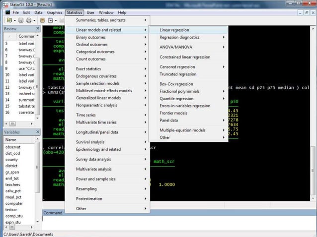 STATA - Linear Regressions | PPTX