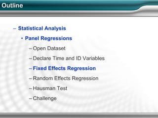 STATA - Panel Regressions | PPTX