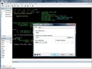 STATA - Time Series Analysis | PPTX