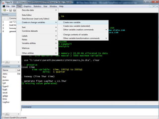 STATA - Time Series Analysis | PPTX