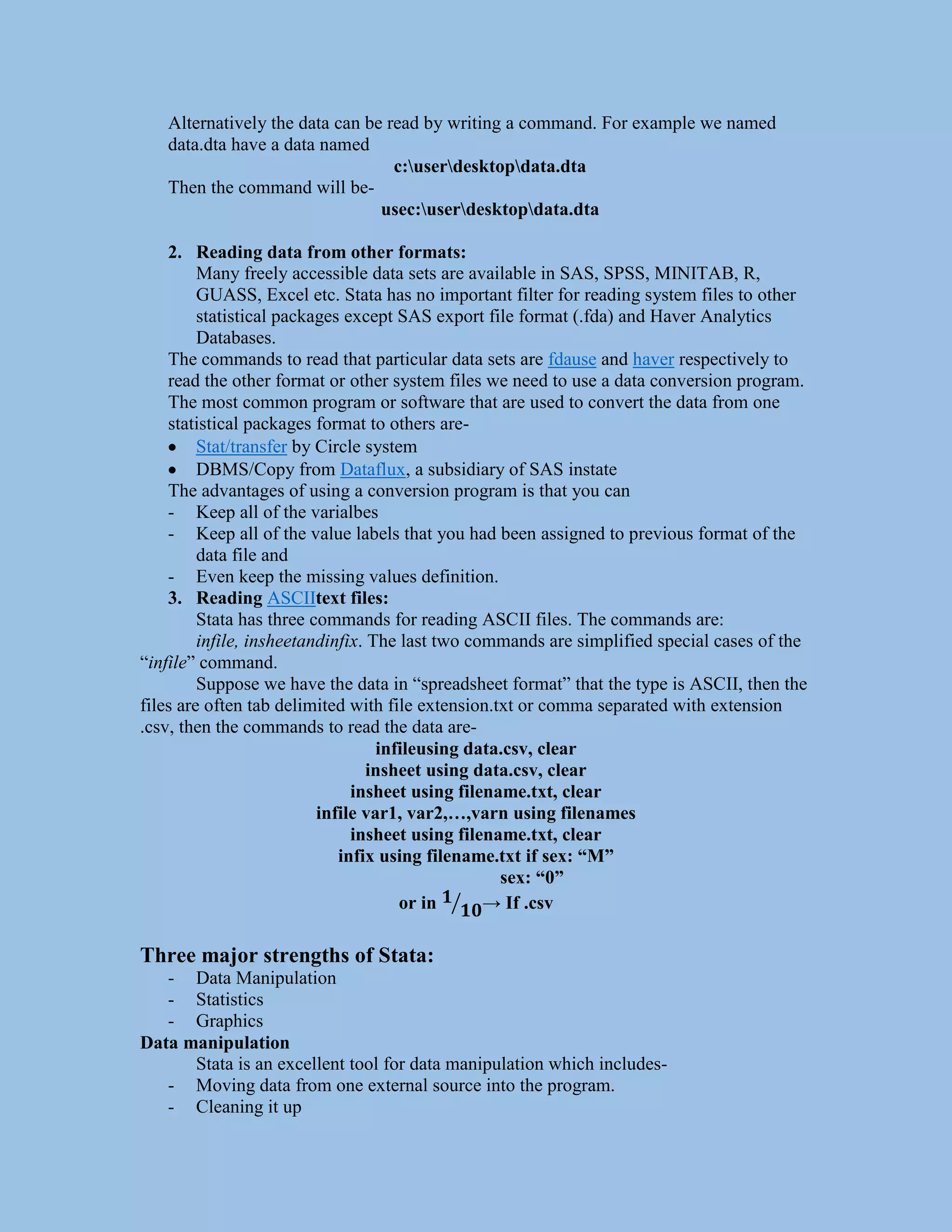 Stata claass lecture | DOCX