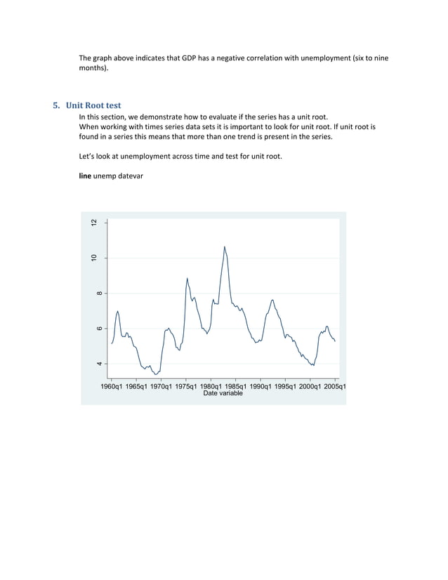 Stata time-series-fall-2011 | PDF