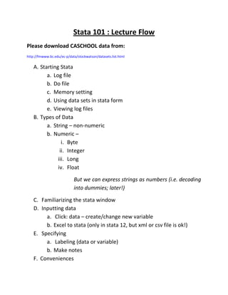 Stata 101 | PDF
