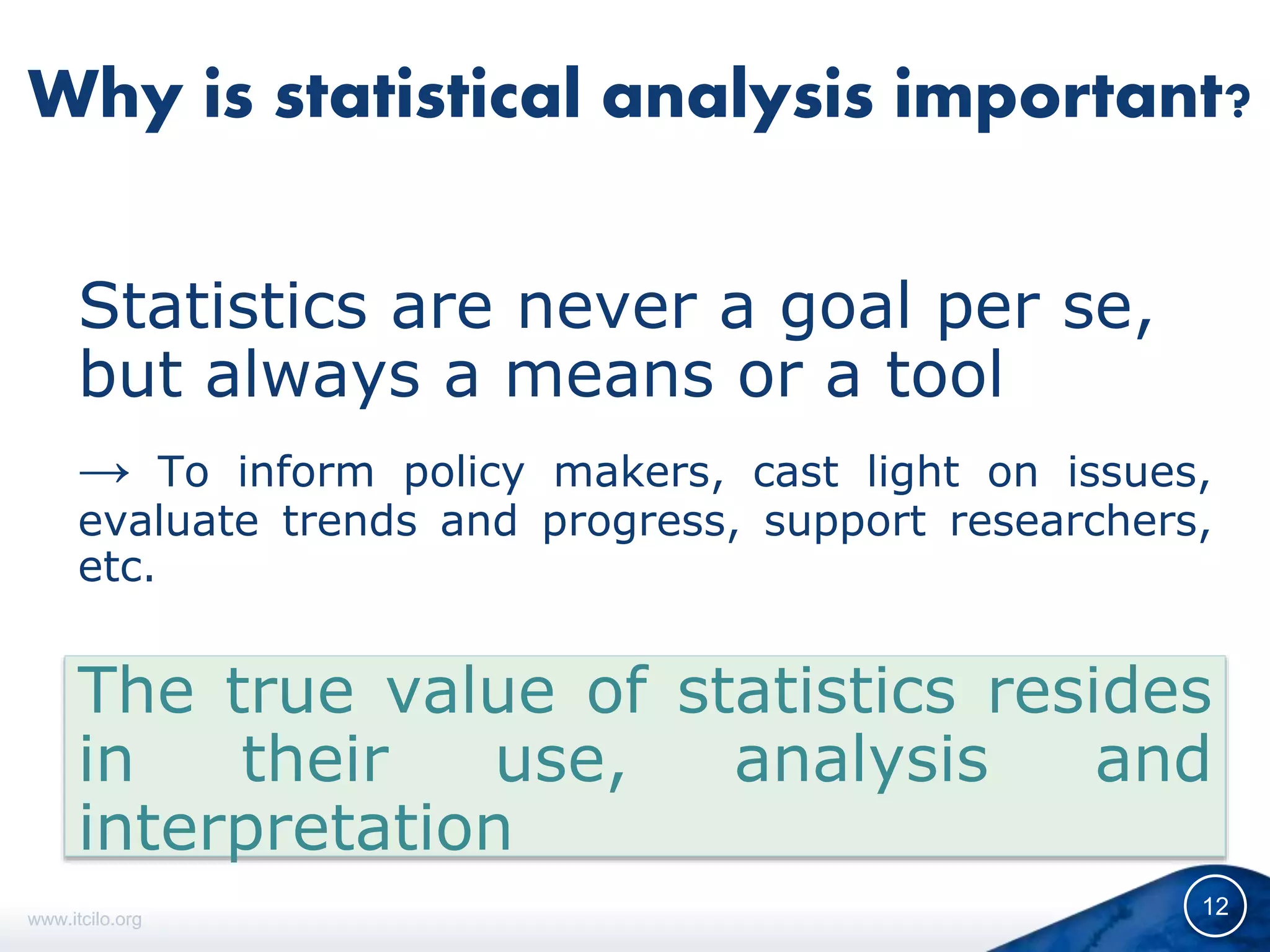 Analysis and interpretation of labour statistics | PPTX