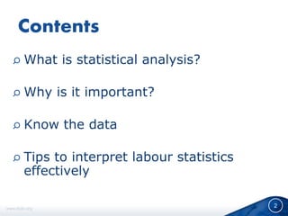 Analysis and interpretation of labour statistics | PPTX