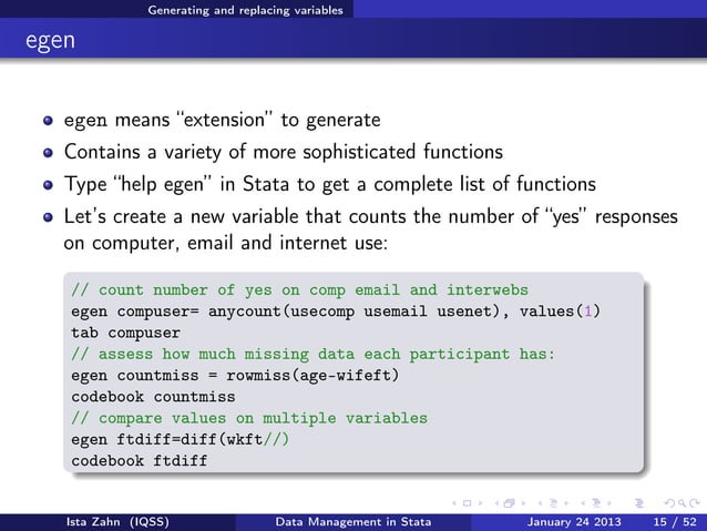 Data management in Stata | PDF