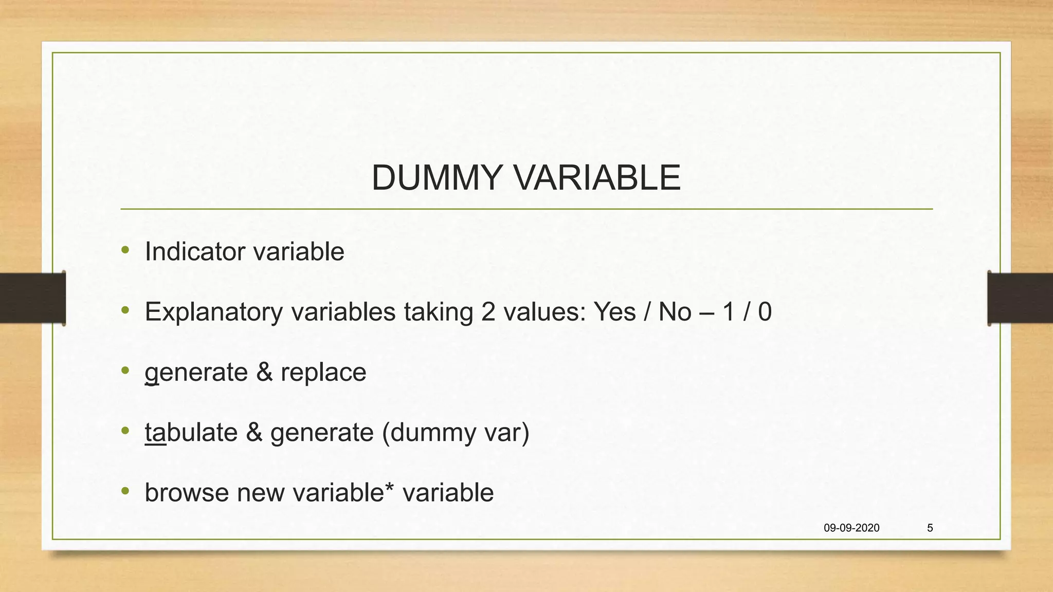 Stata Basics Of Analysis And Commands Ppt