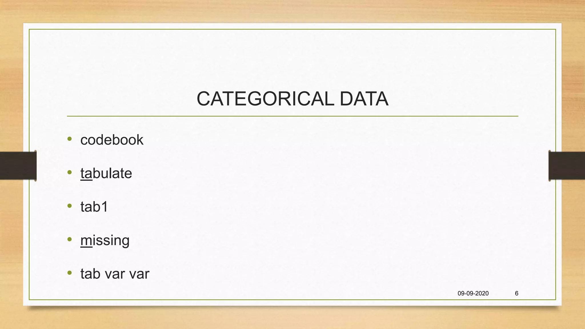 Stata Basics Of Analysis And Commands Pptx Computing Technology And Computing 3496