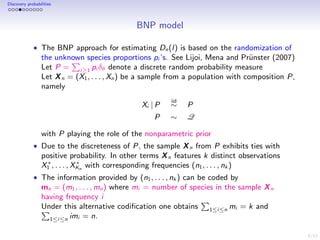 Species sampling models in Bayesian Nonparametrics | PPT