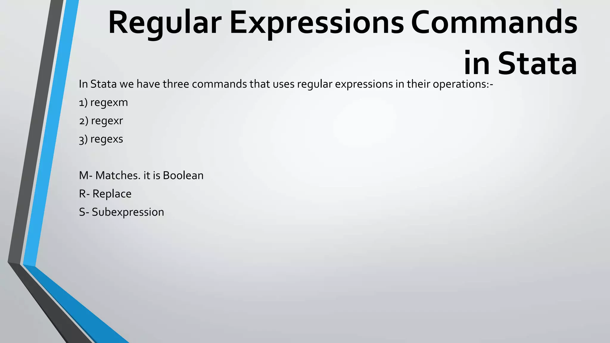 Regular Expressions in Stata | PPTX