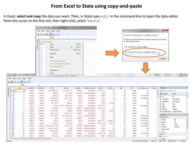 Stata Tutorial Pdf Operating Systems Computer Software And Applications