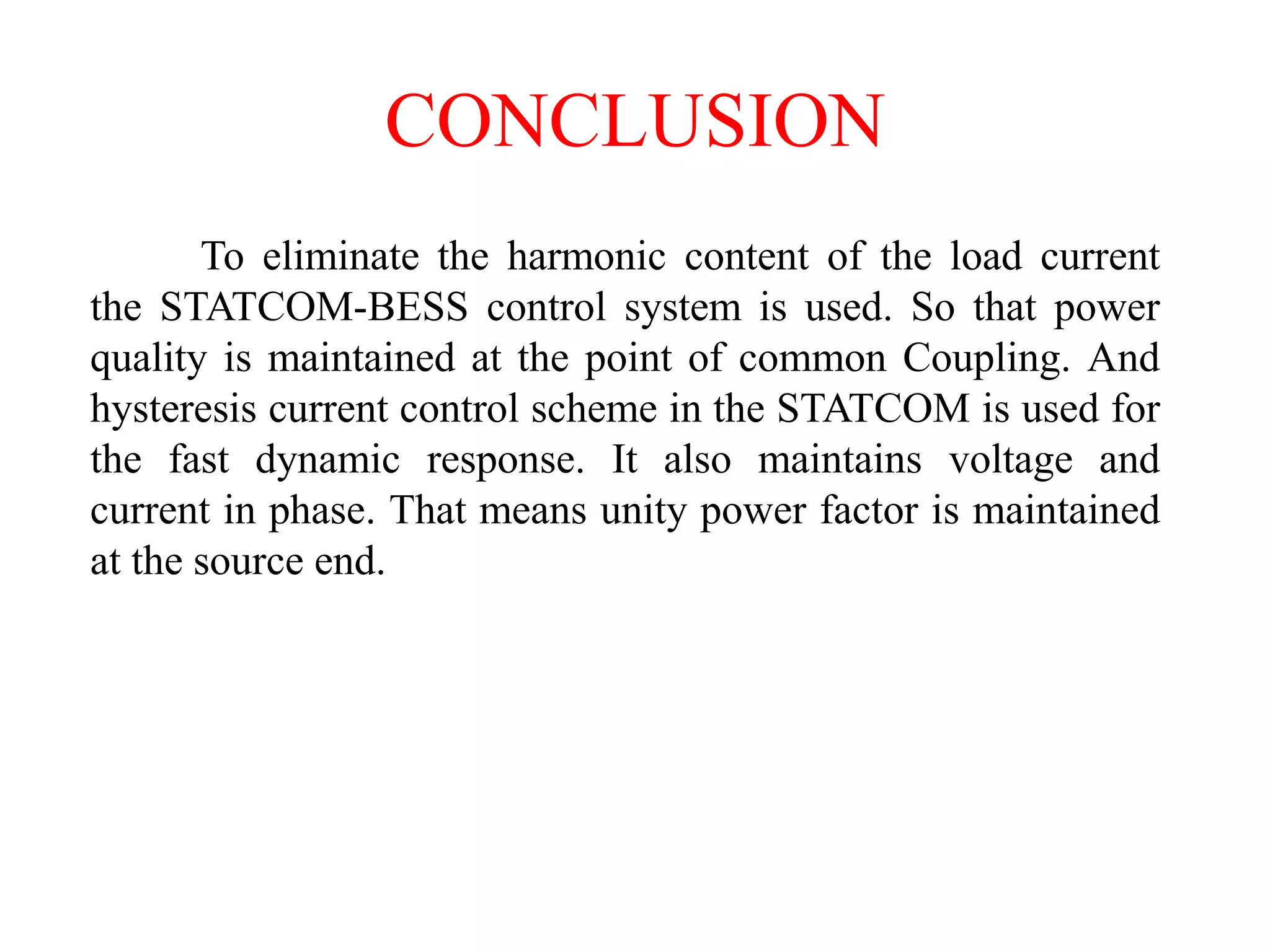 Statcom control scheme for power quality improvement of grid connected ...