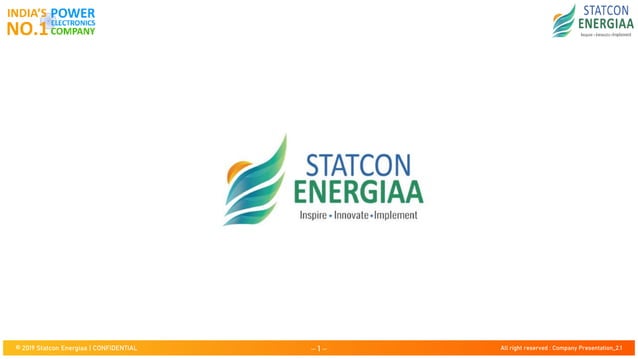 STATCON ENERGIAA_Company Presentation _ EN _ Sep _ 2020 | PDF ...