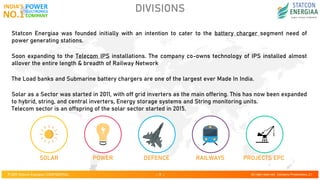 STATCON ENERGIAA_Company Presentation _ EN _ Sep _ 2020 | PDF